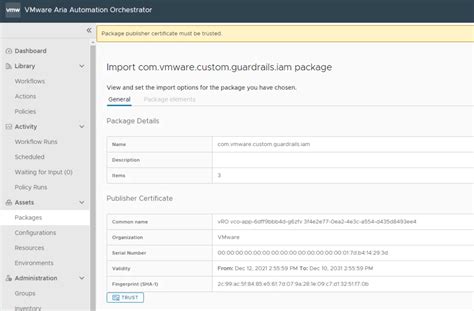 self service aria guardrails policy in aria automation vrealize it