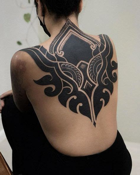 Blackwork Triangle Tattoo On Back Black Triangle Tattoo Cover Up