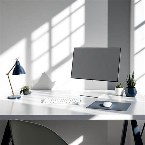 Free Minimal Desktop Setup Image Minimal Modern Workspace Download At Stockcake