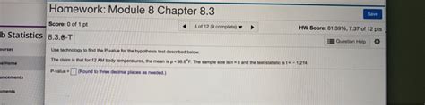 Solved Homework Module 8 Chapter 8 3 Save Score 0 Of 1