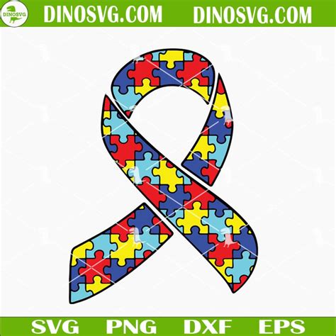 Autism Ribbon Svg Autism Awareness Svg Puzzle Piece Svg Autism Mom