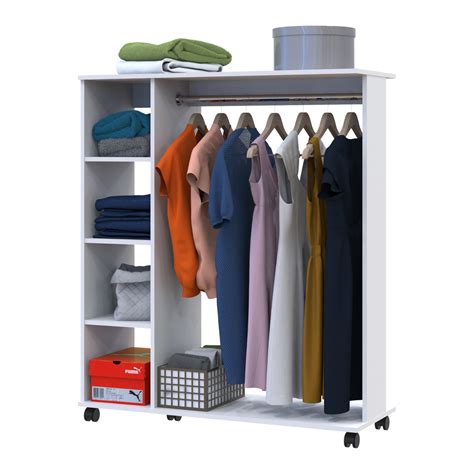 Гардеробна стійка пересувна на коліщатах Д1 Doros колір білий купити за найкращою ціною в