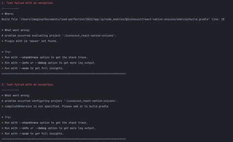 Incompatible With Gradle 80 · Issue 67 · Iconscoutreact Native Unicons · Github