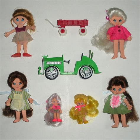 Flatsy Dolls Green Car Wagon Ideal 1968