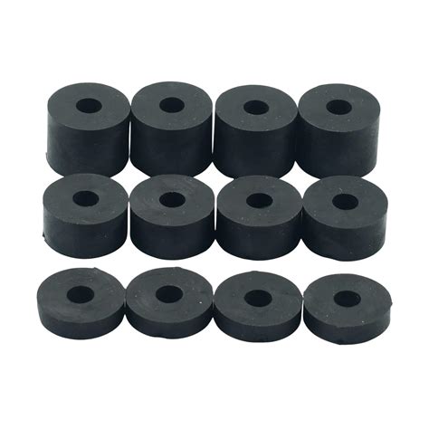 Hawkeng 6mm M6 Medium Soft Rubber Spacers Standoff Washers Shore A 55