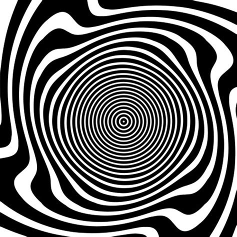 Hypnotic Spiral Background Vinyl Grooves Optical Vector Image