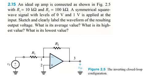 Solved 215 An Ideal Op Amp Is Connected As Shown In Fig