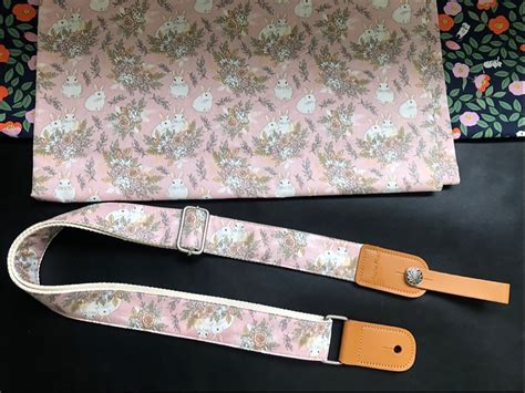 Pink Bunny Ukulele Strap Pure Cotton Universal Ukulele Strap Gentle