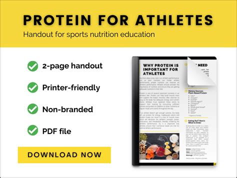 Protein For Athletes Sports Nutrition Handout Well Resourced Dietitian