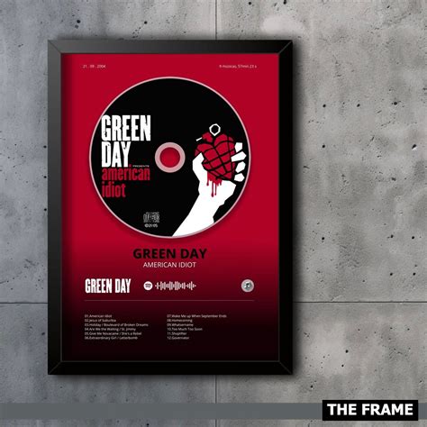 Quadro Decorativo Spotify American Idiot Album Green Day Shopee Brasil