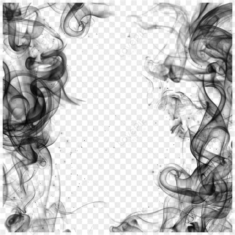 검은 수묵 경계 연기 일러스트고전잉크효과 Png 일러스트 무료 다운로드 Lovepik