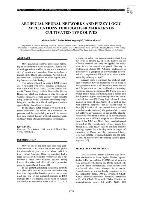 Pdf Artificial Neural Networks And Fuzzy Logic Applications Through