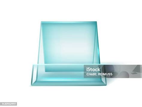 트랜스포런트 배경에 고립된 아크릴 브로셔 홀더 빈 유리 스탠드 디스플레이 투명 플라스틱 플렉시 또는 플렉시 글라스 가격표 또는