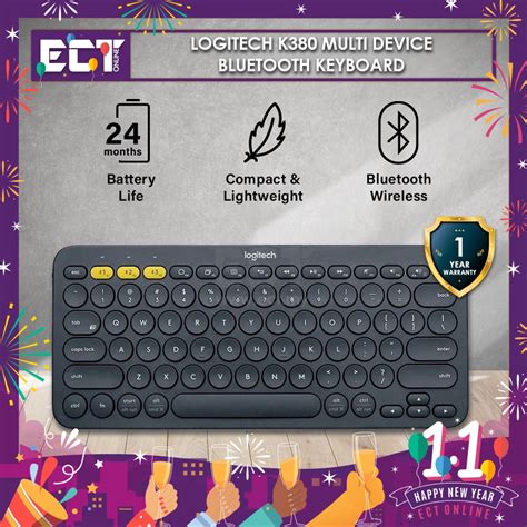 Logitech K380 Multi Device Bluetooth Keyboard 7 Colors Option Shopee Malaysia