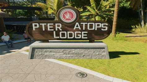Pteratops Lodge Sign Workshop Jurassic World Evolution 3