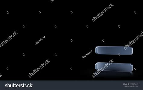 3d Rendering Frosted Glass Symbol Equals Stock Illustration 1933670093 Shutterstock