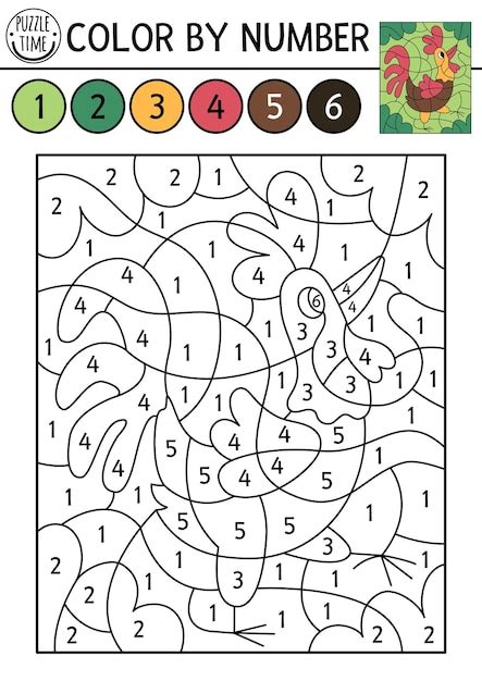 터 성 발렌타인 색상 숫자 활동 귀여운 Kawaii 웃는 꽃의 꽃받침 사랑 휴가 장면 재미있는 꽃 어리 검은색과 색 카운팅 게임 아이들을위한 색채 페이지 Xa 프리미엄 벡터