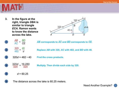8 Lesson 75 Similar Triangles And Indirect Measurement Pptx