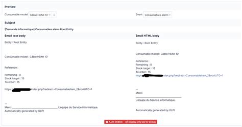 Notification Stock Target Has Wrong Numbers · Issue 11930 · Glpi