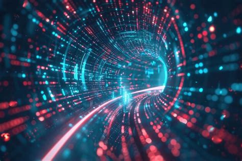 Technology Futuristic Motion Tunnel Premium Ai Generated Image