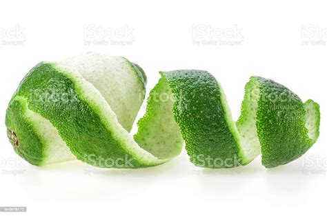 Buah Jeruk Nipis Dan Rindnya Dipotong Dalam Bentuk Spiral Latar