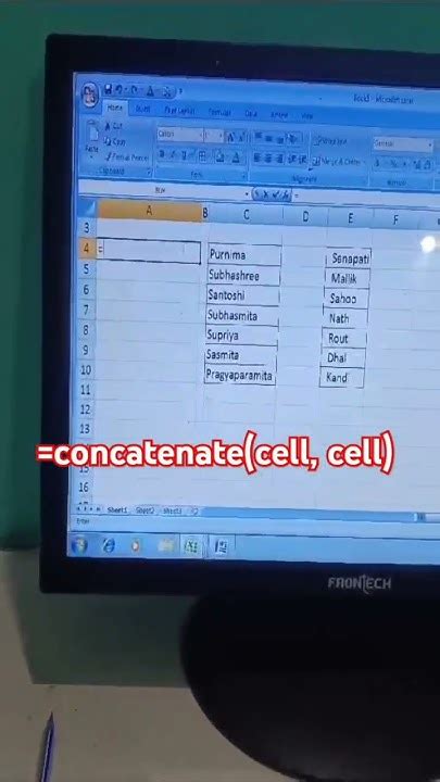 How To Combine Two Different Cell Dataconcatenate Function Youtube