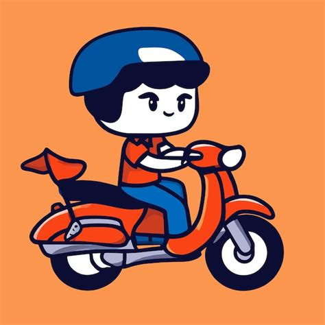 Premium Vector Dynamic Little Postman Cartoon Vector Illustration