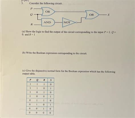 Solved Consider The Following Circuit A Show The Logic Chegg