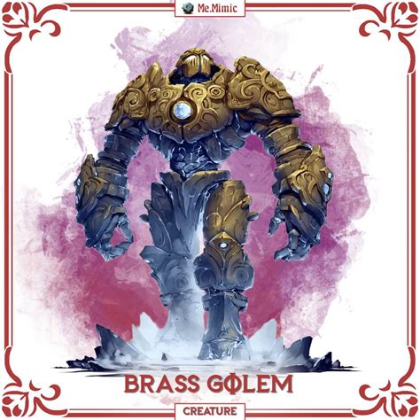 Memimic On Instagram Brass Golem Cr 12 Construct Missed Spells Don