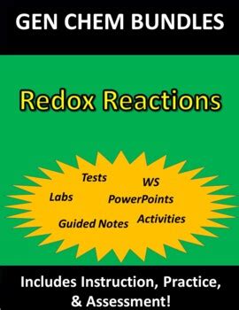 Redox Reactions Whole Chapter Bundle For Gen Chem By Chem Queen
