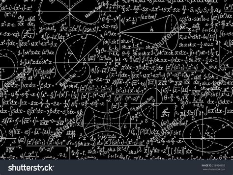 Mathematical Vector Seamless Pattern Formulas Figures Stock Vector Royalty Free