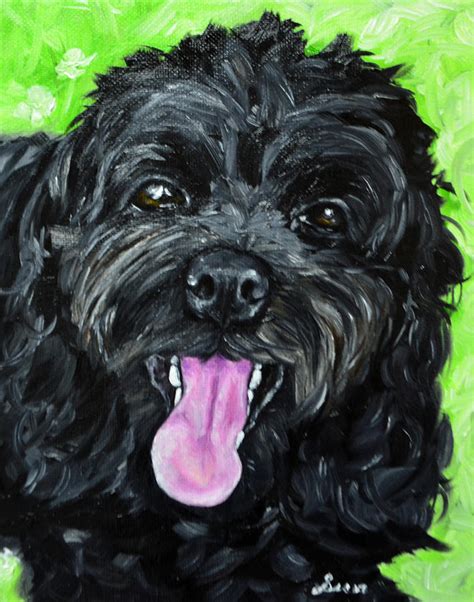 Cockapoo Painting Painting By Sun Sohovich Fine Art America