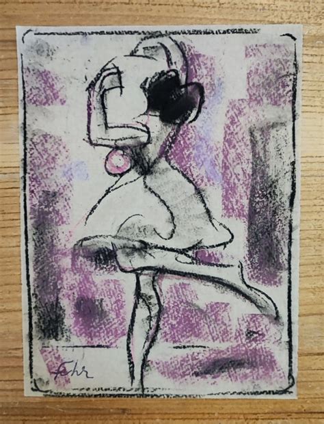 Henri Fehr Dancer Crayon And Pastel On Tracing Paper 1970s For Sale At
