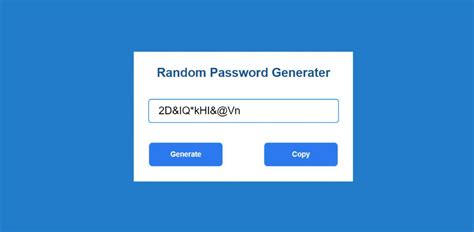 Random Password Generator With Javascript