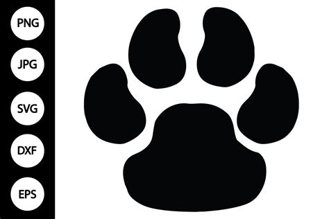 Silhouette Paw Print Svg Graphic By Mydigitalart13 · Creative Fabrica