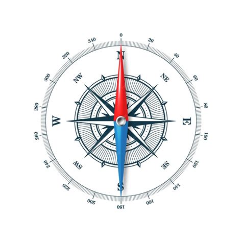 Premium Vector Marine Compass Nautical Wind Rose With Cardinal
