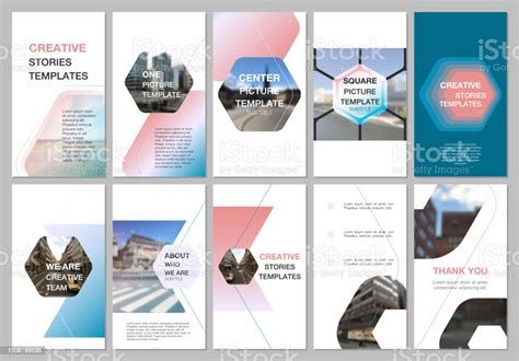 창조적 인 소셜 네트워크 이야기 디자인 육각 형 디자인 배경 육각 형 스타일 패턴과 수직 배너 또는 전단지 템플릿 전단지 전단지