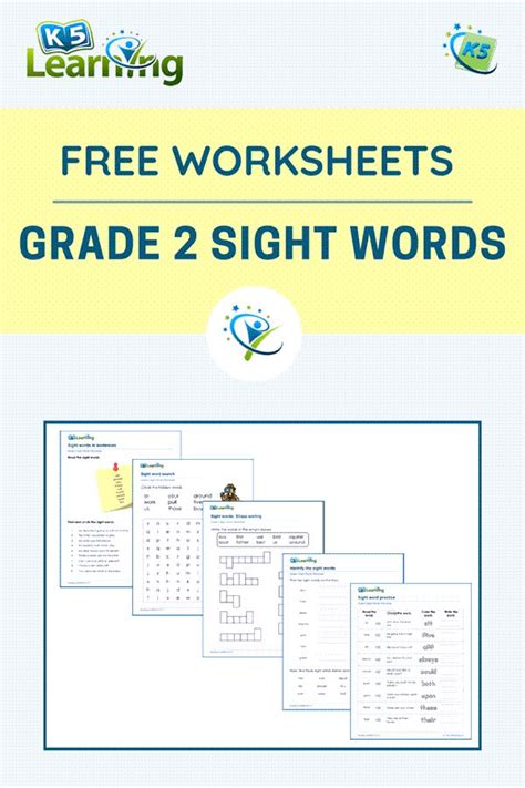 Grade 2 Sight Words Worksheets Grade 2 Free Printable Worksheets