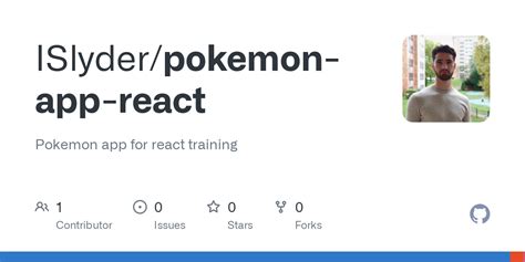 github islyder pokemon app react pokemon app for react training