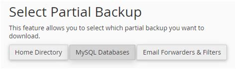 Create A Mysql Backup In Cpanel Dataplugs