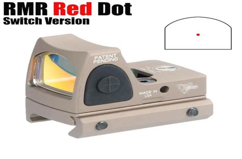Tactical RMR Red Dot Reflex Sight 325 MOA Red Dot Scope With Switch Control Dark Earth9478425