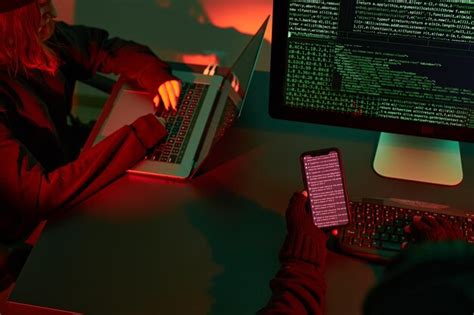 Premium Photo Cyber War Hackers Breaking Security Anonymous People