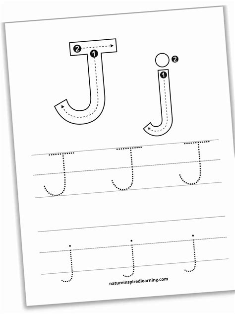 Letter J Tracing Worksheets