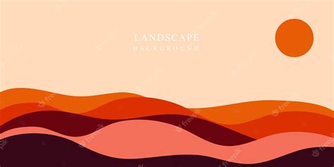 Premium Vector Landscape Abstract Creative Background In Minimal Trendy Style Abstract