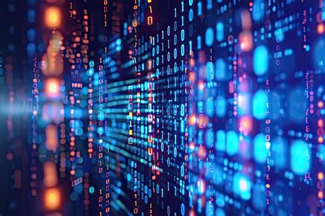 digital fortress representation of cybersecurity with binary code wall
