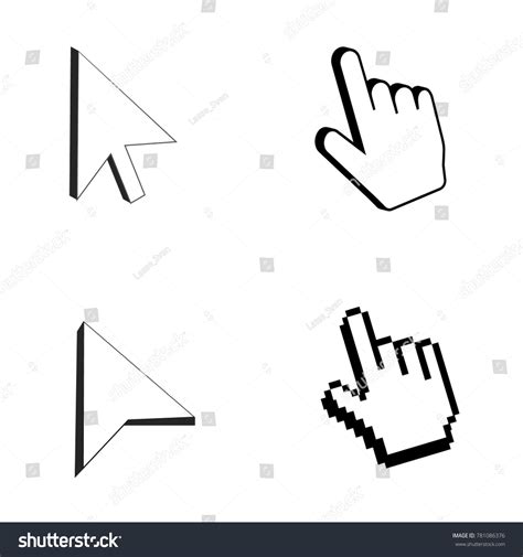 Pixel Cursor Icon Mouse Cursors Big Stock Vector Royalty Free Shutterstock