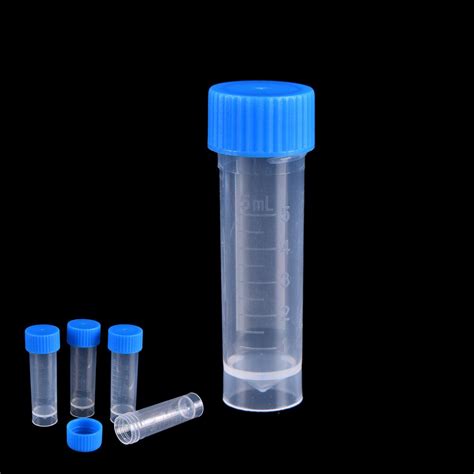 20 Pcs 5ml Chemie Plastic Test Tubes Flesjes Seal Grandado