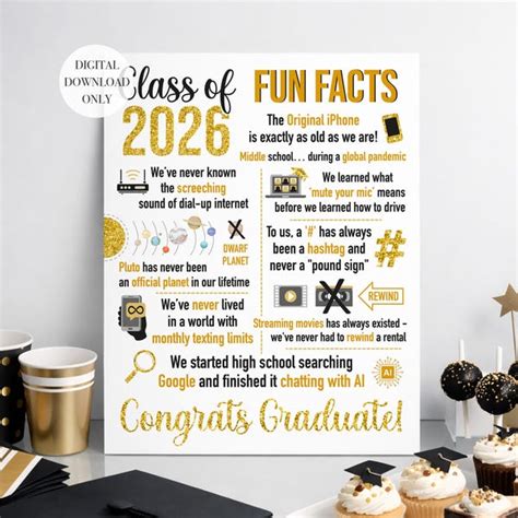 Fun Facts For Graduates 2026 Etsy