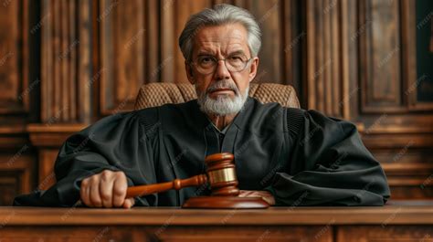 Premium Photo A Seriouslooking Person In A Judges Robe Sits In A