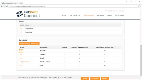 Locking Sync Job Settings Exchange Salesforce Knowledge Base LinkPoint